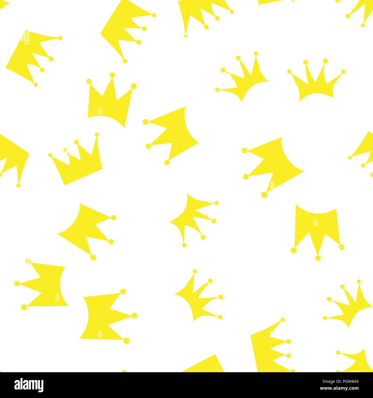 Vector illustration. Seamless pattern. Pink silhouettes of crowns on a ...