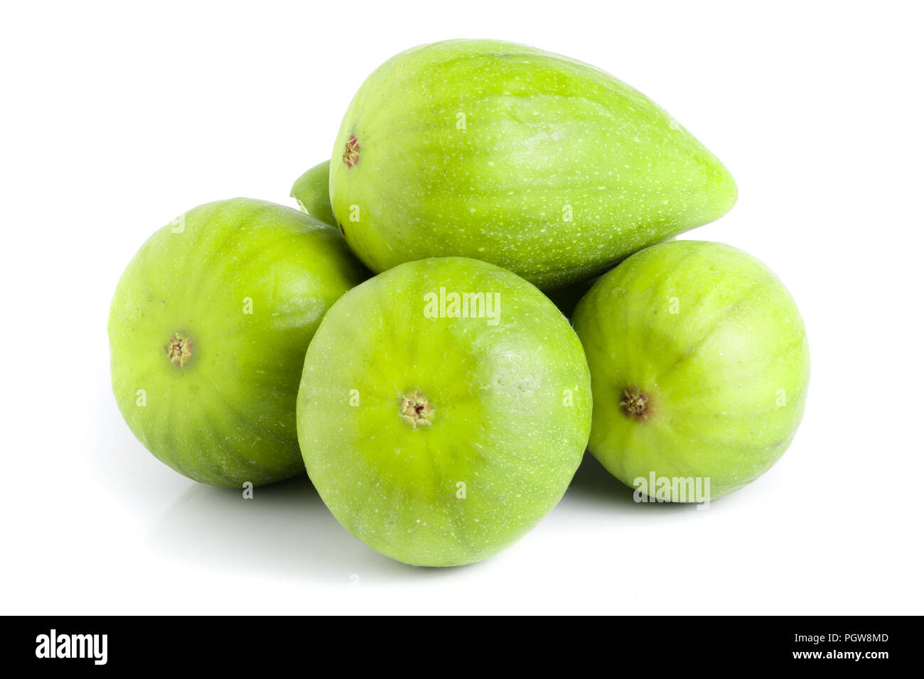 Ripe green fig fruit isolated on white background Stock Photo - Alamy