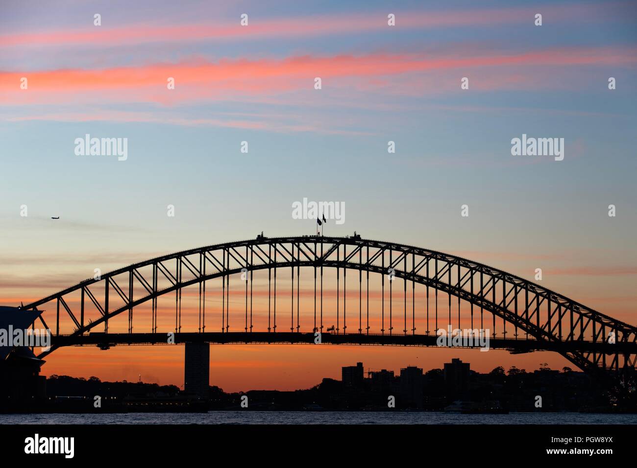 Sydney, Harbour Bridge Sunset Stock Photo - Alamy