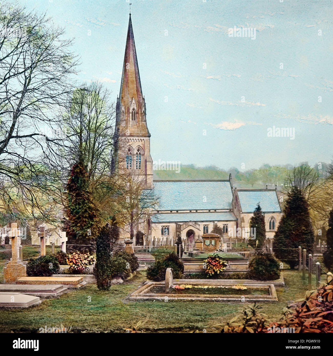Edensor Church, Victorian period Stock Photo - Alamy