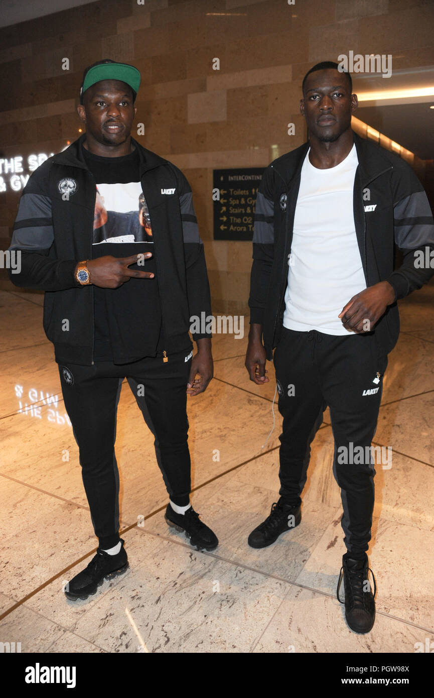 WBO boxers arrive at the InterContinental London hotel at the O2 ...