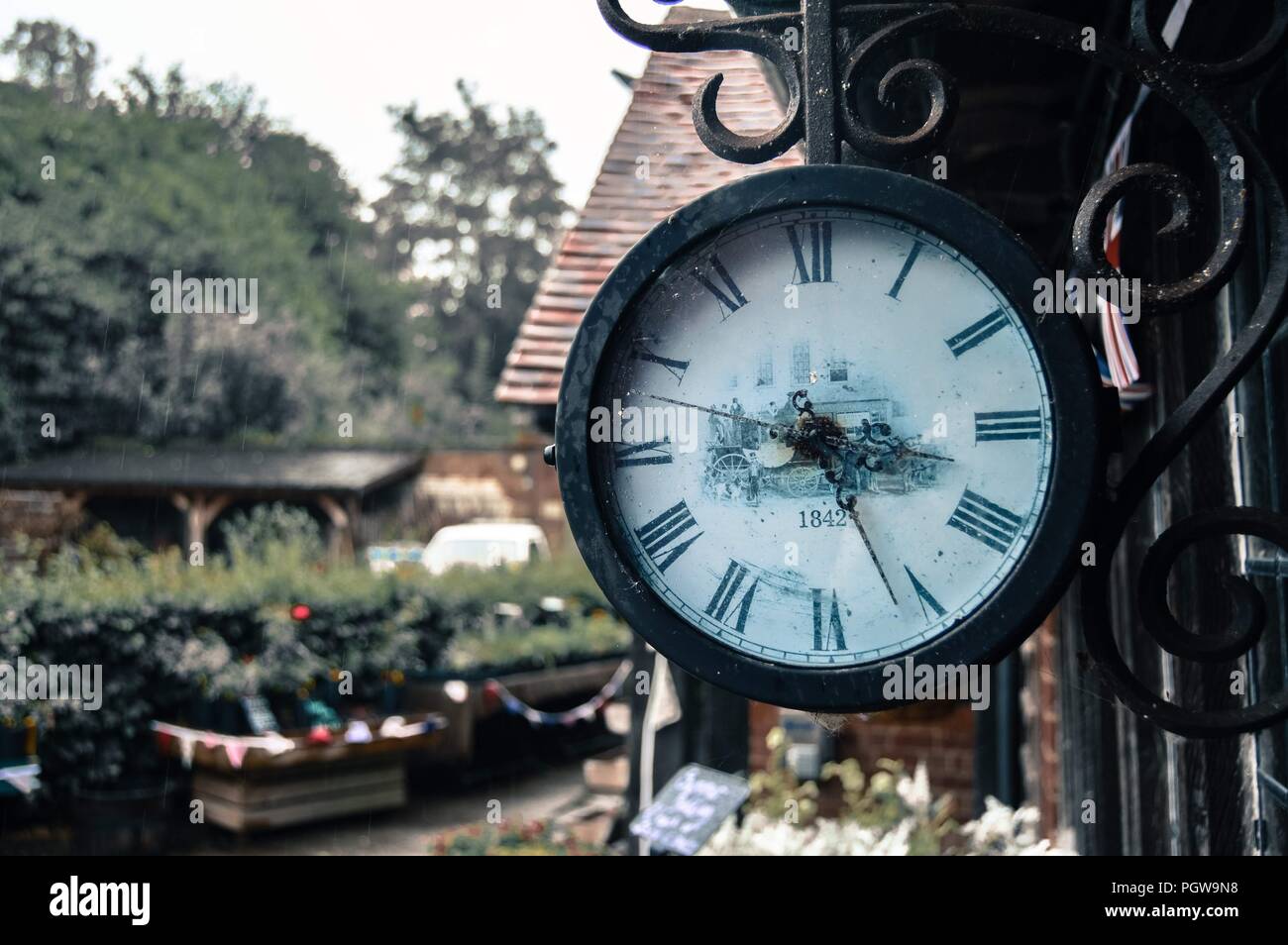 Hever castle clock Stock Photo - Alamy