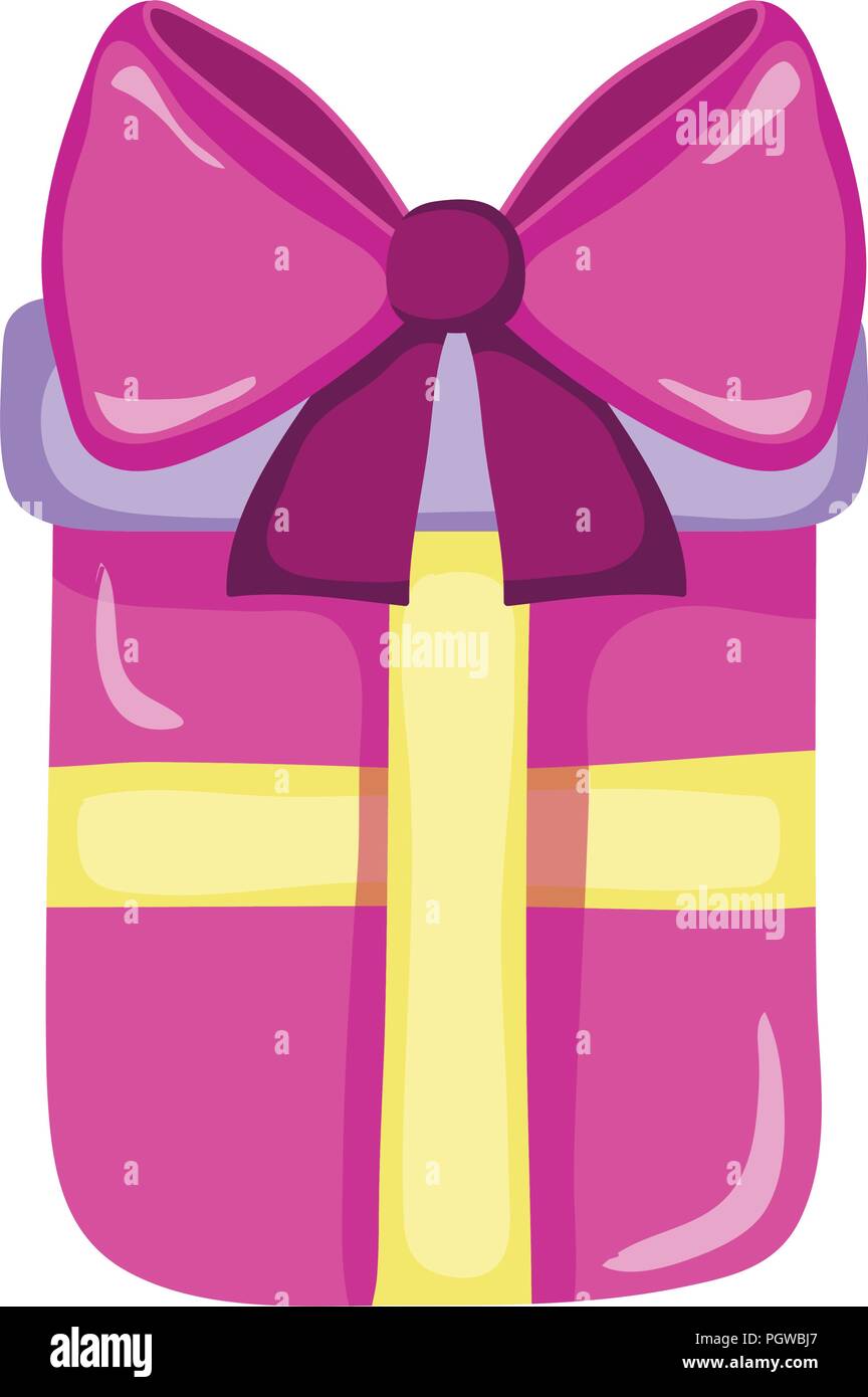 present gift box with ribbon bow Stock Vector Image & Art - Alamy
