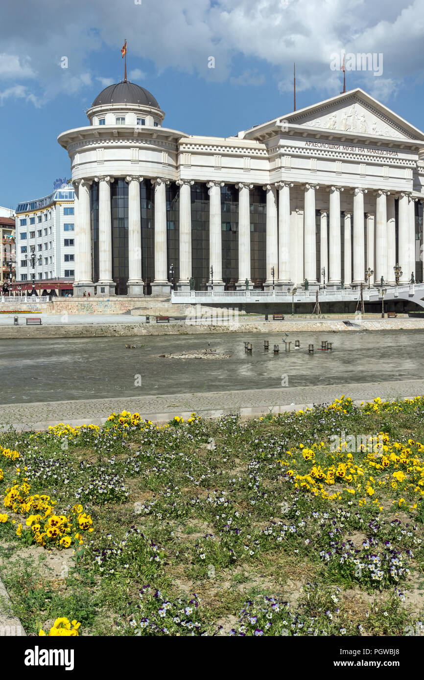 SKOPJE, REPUBLIC OF MACEDONIA - 13 MAY 2017: Skopje City Center ...