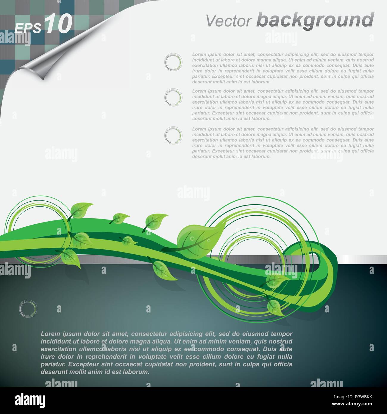 Abstract Colorful Modern Styled Eco Layout Template with Place for Text ...