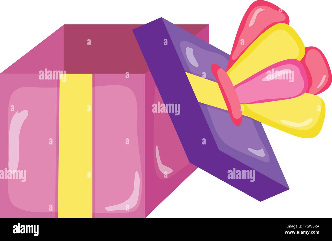 open present box with crown style Stock Vector Image & Art - Alamy