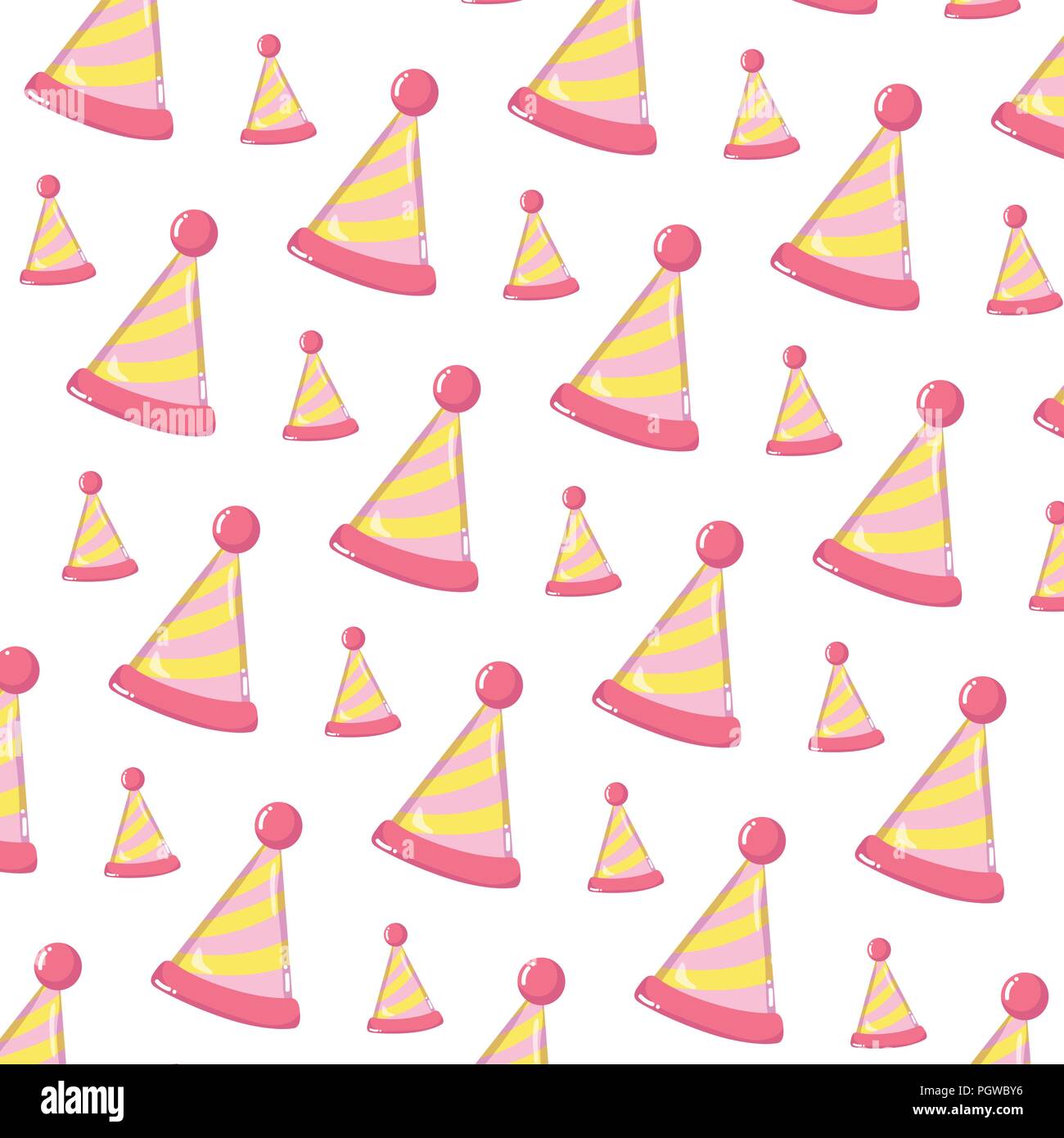 party hat line decoration background Stock Vector Image & Art - Alamy