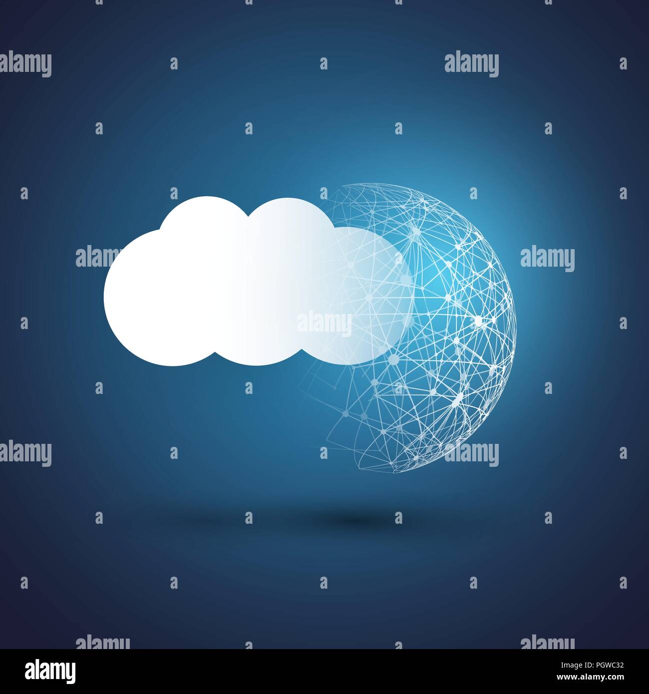 Cloud Computing Design Concept - Digital Network Connections ...