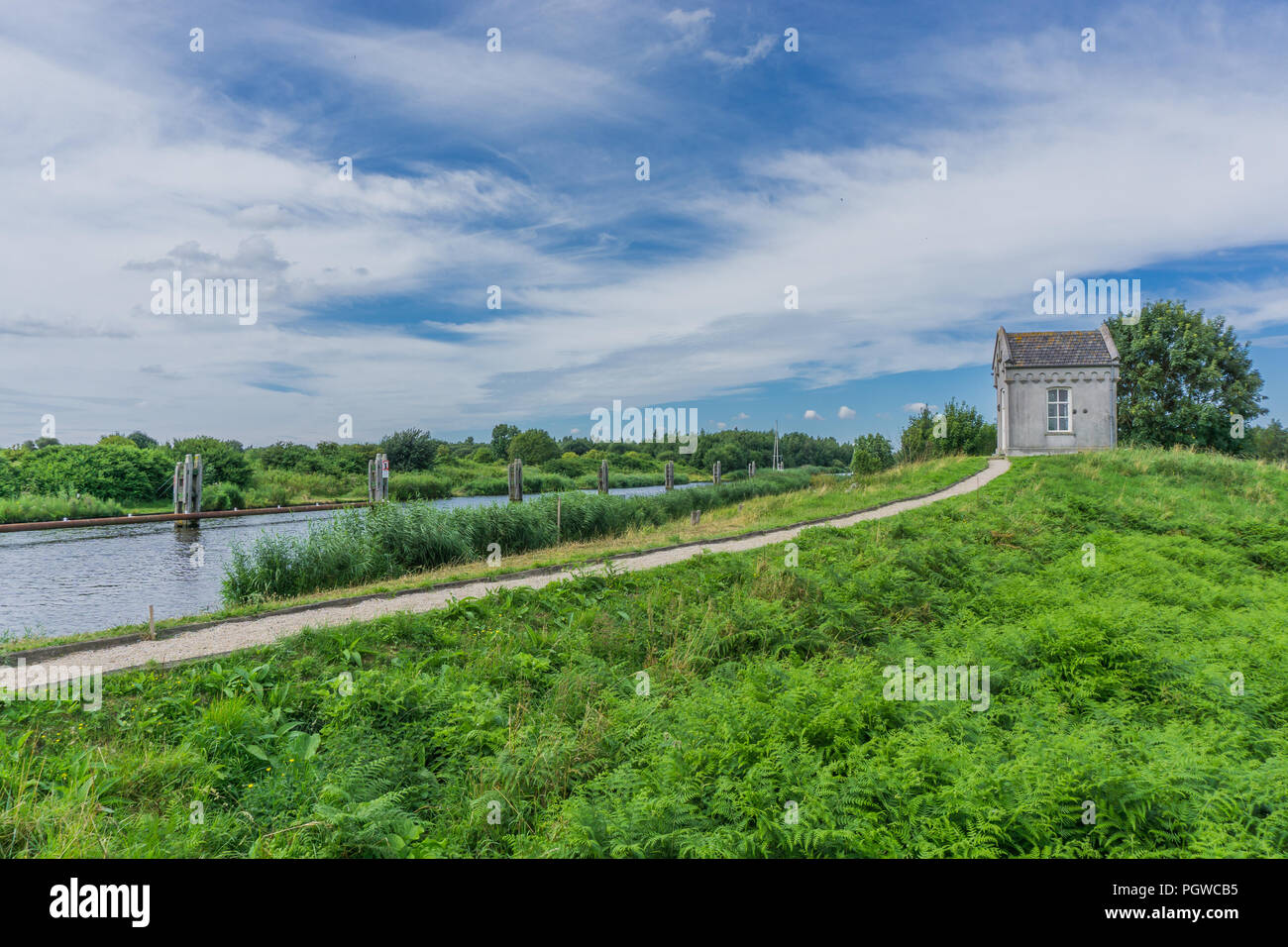 small house cottage building at the hill distance view Stock Photo - Alamy
