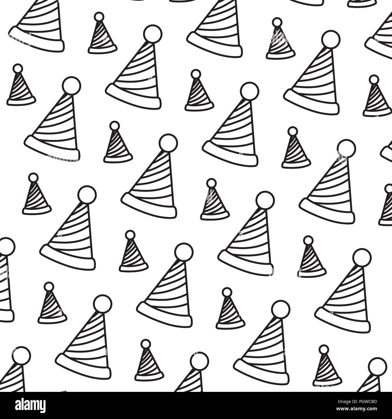 line party hat line decoration background Stock Vector Image & Art - Alamy