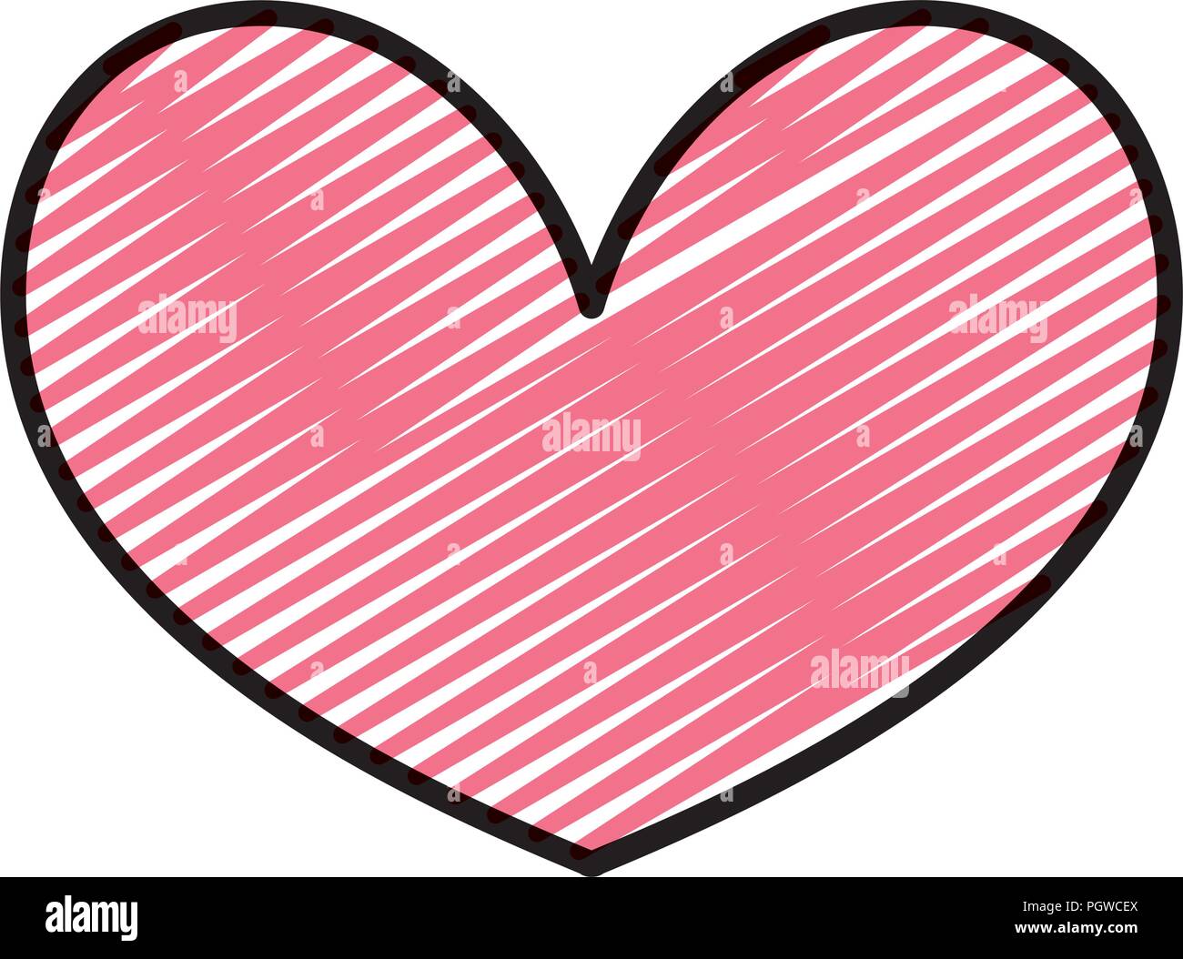 doodle nice heart shape love symbol Stock Vector Image & Art - Alamy