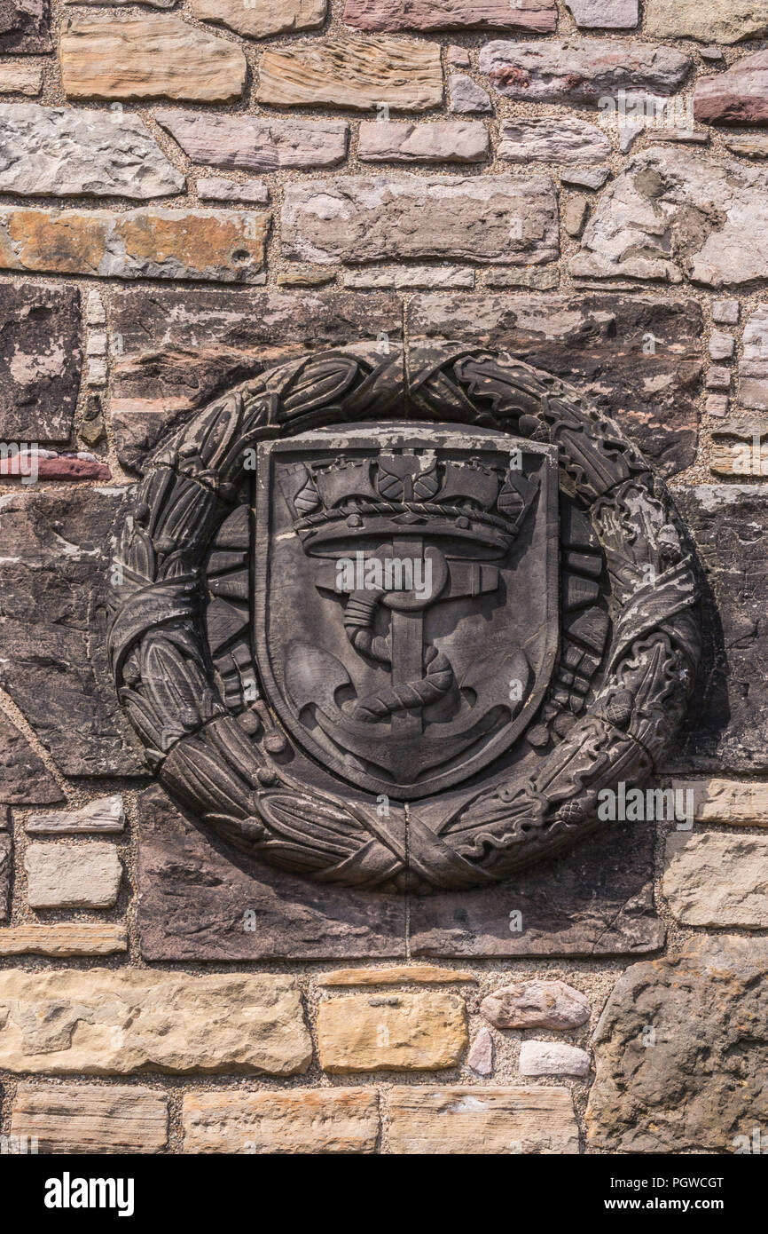 Edinburgh, Scotland, UK - June 14, 2012: Blaick stone Royal coat of ...