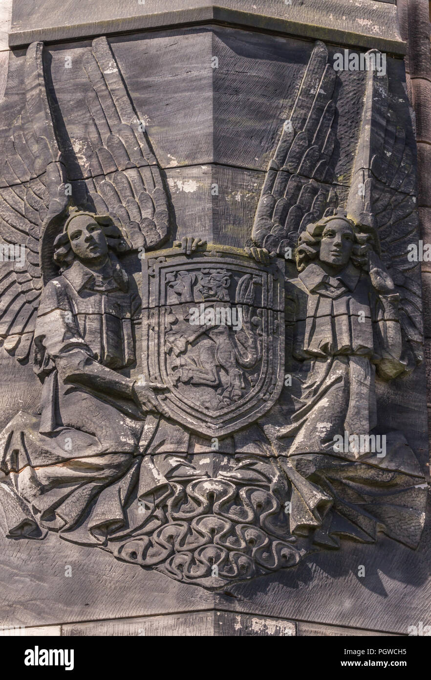 Edinburgh, Scotland, UK - June 14, 2012: Black stone Scottish Royal ...