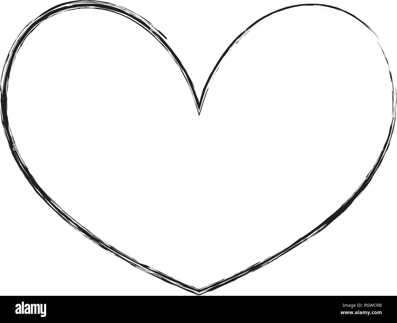 grunge nice heart shape love symbol Stock Vector Image & Art - Alamy