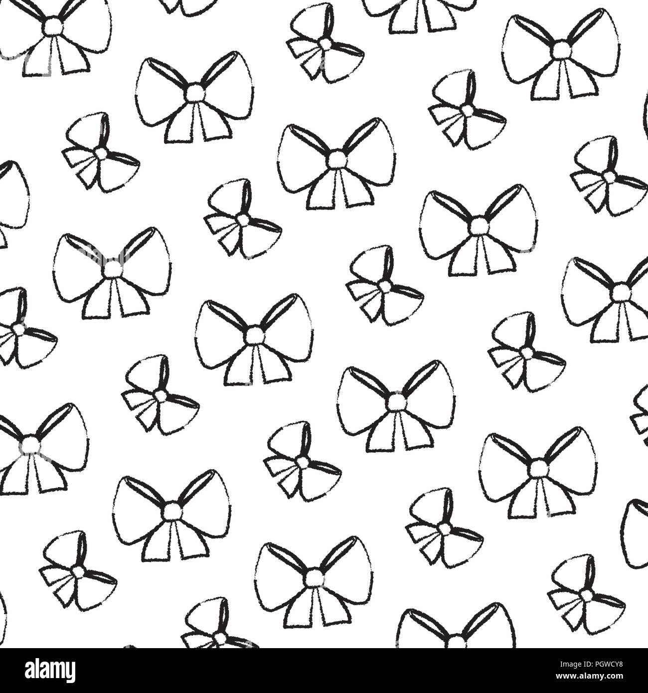 grunge ribbon bow decoration object background Stock Vector Image & Art ...