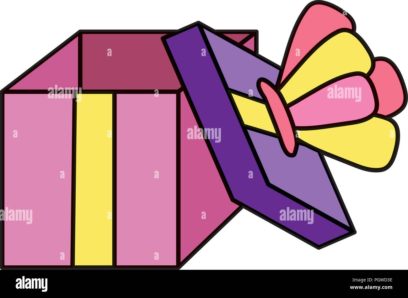 color open present box with crown style Stock Vector Image & Art - Alamy