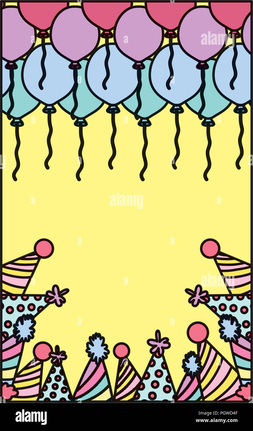 color congratuation letter to birthday party celebration Stock Vector ...