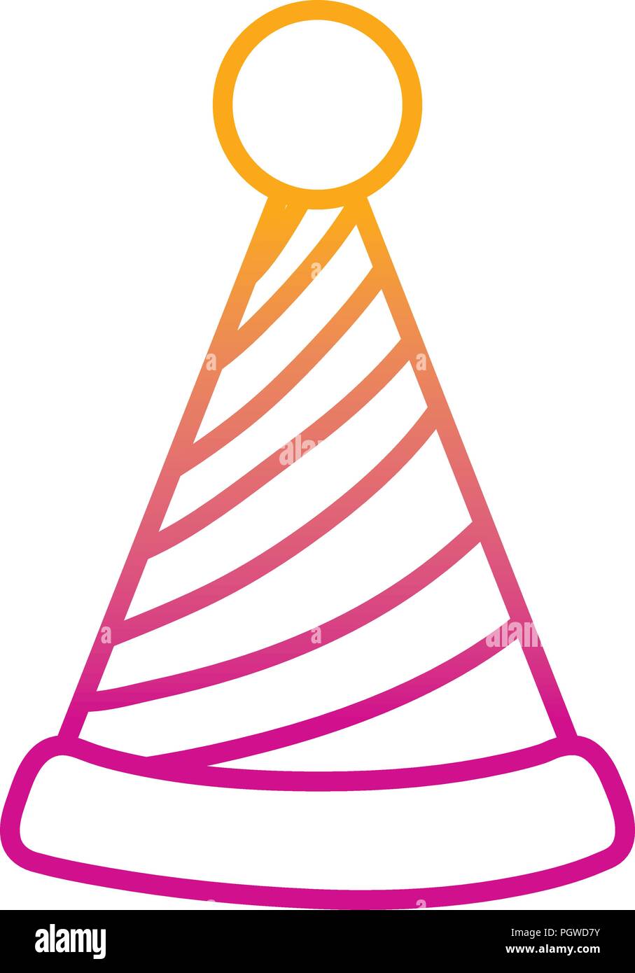 degraded line party hat lines decoration style Stock Vector Image & Art ...