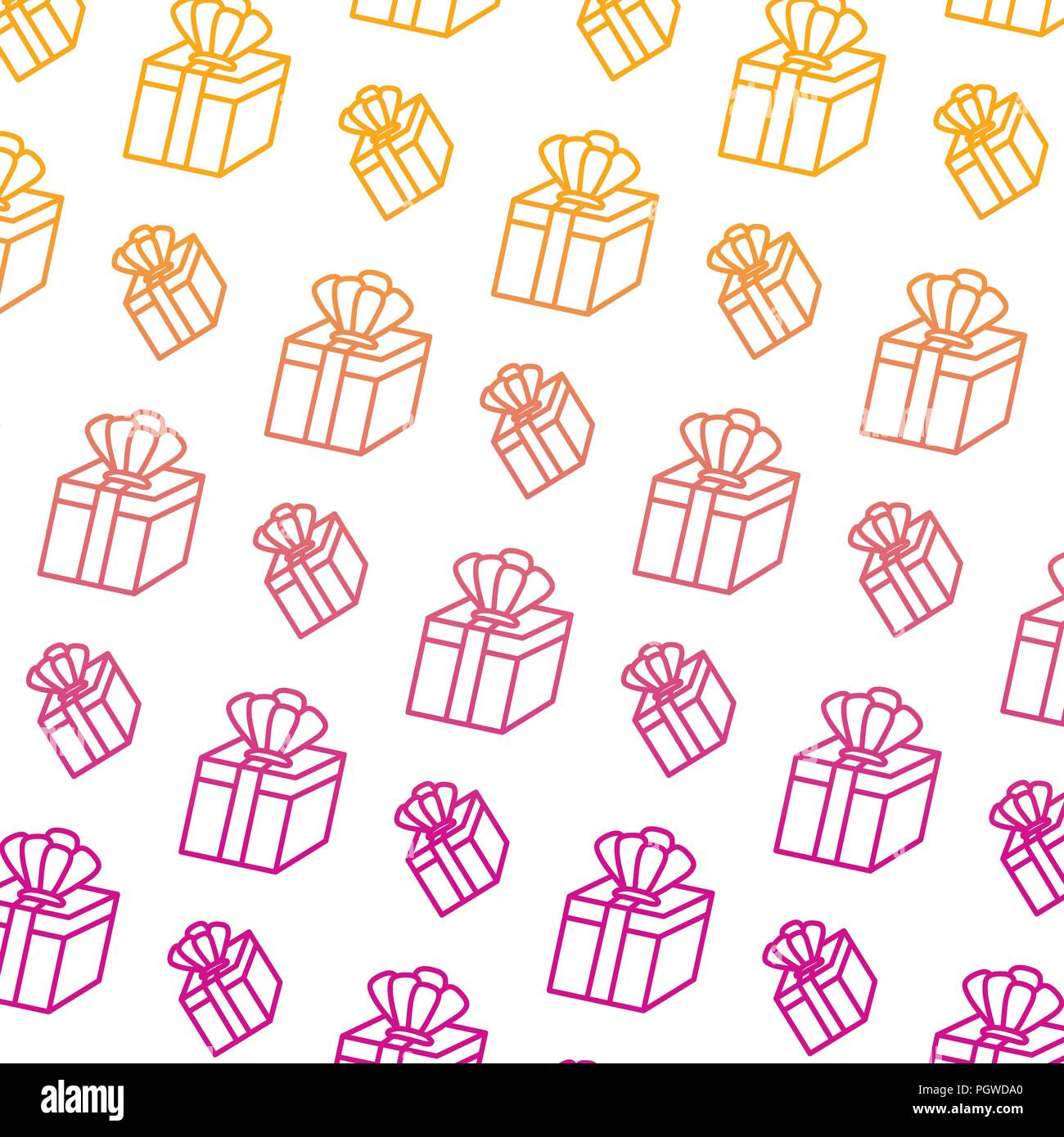 degraded line present gift box with crown accessory background Stock ...