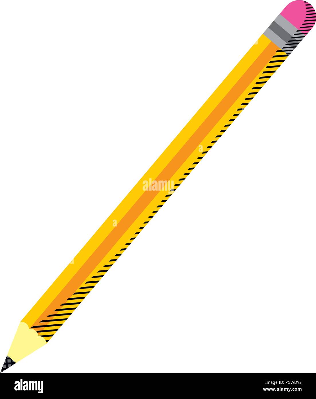 wood pencil object school style Stock Vector Image & Art - Alamy