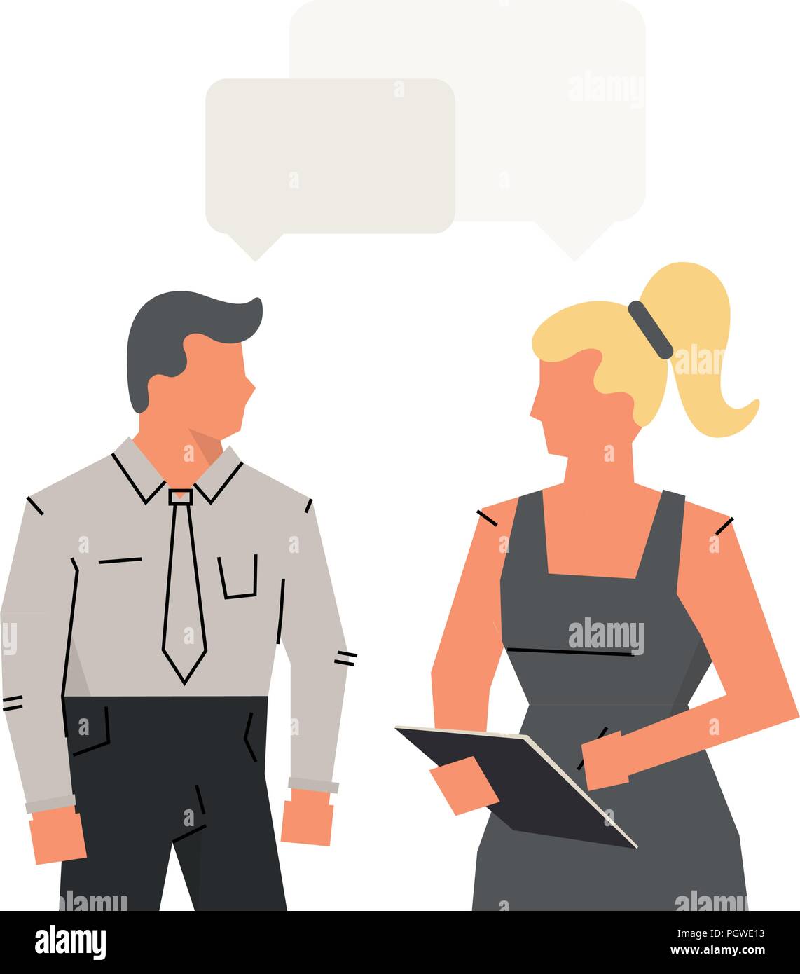 Woman job interview Stock Vector Images - Alamy