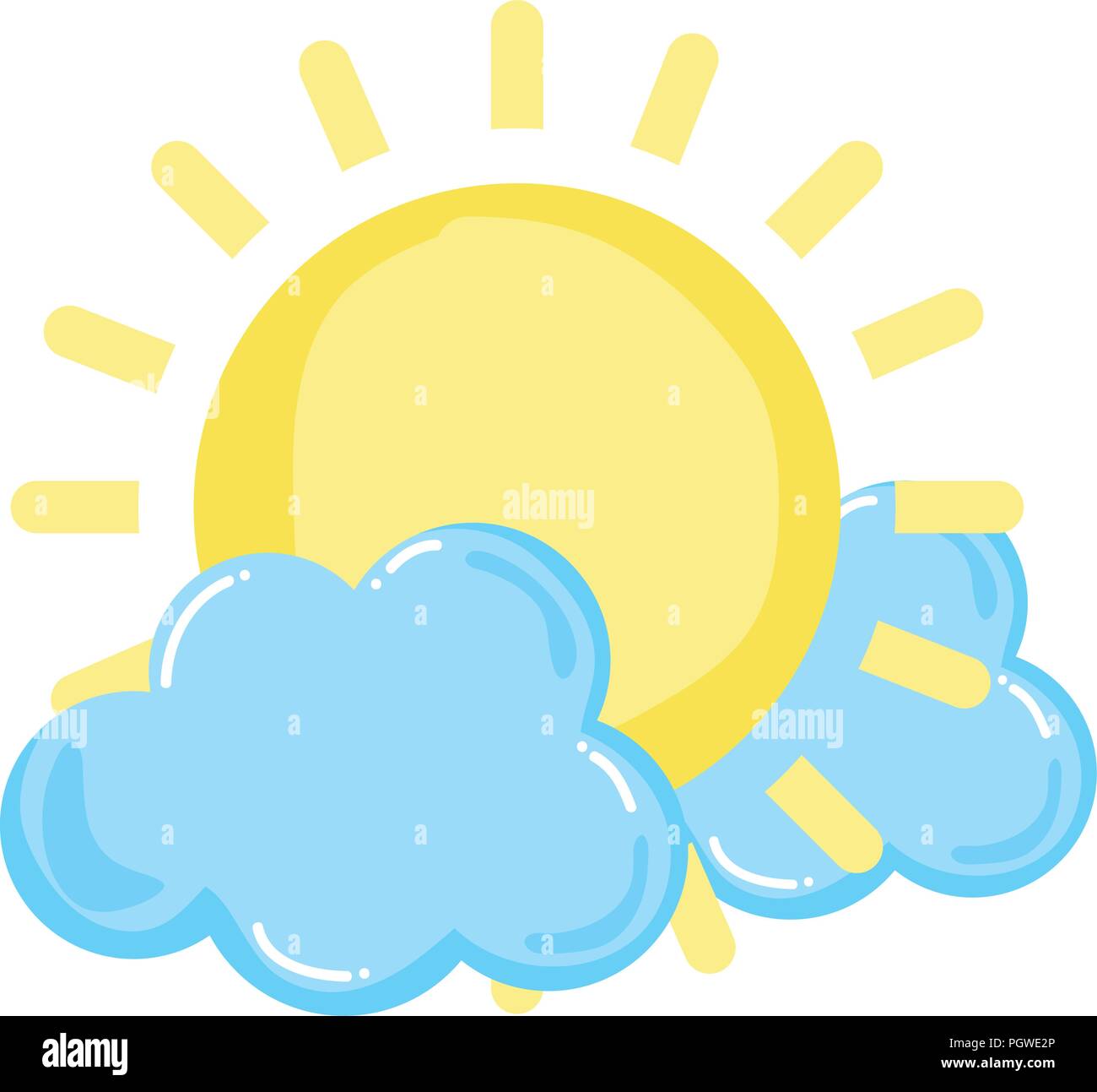 light sun spring weather with clouds Stock Vector Image & Art - Alamy