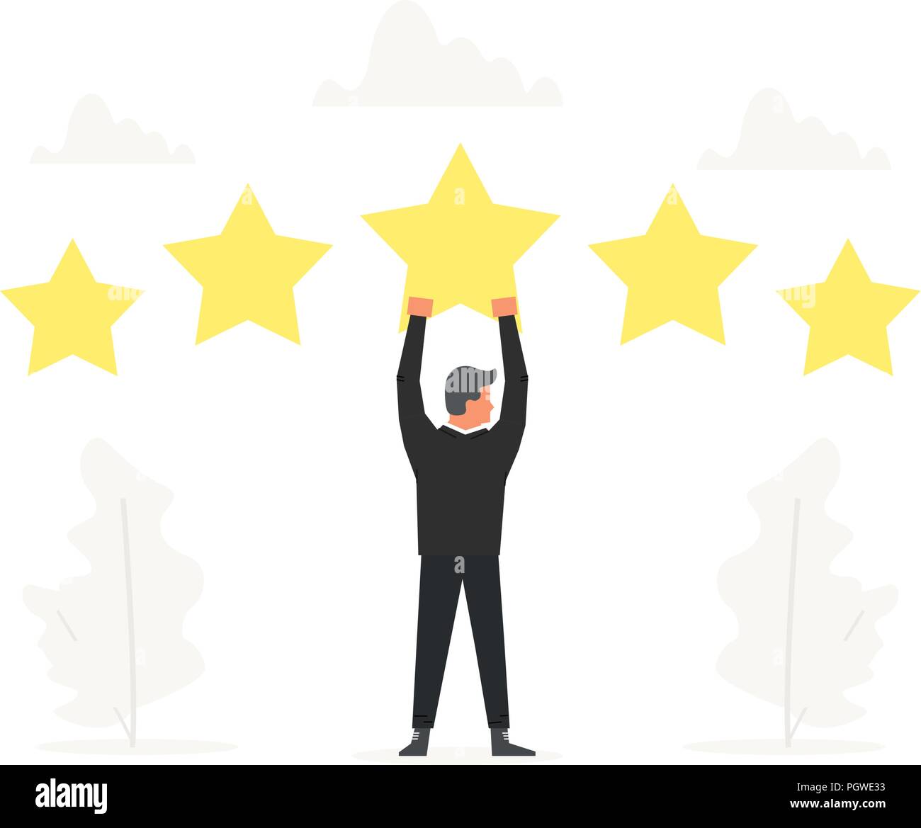 Five star work Stock Vector Images - Alamy