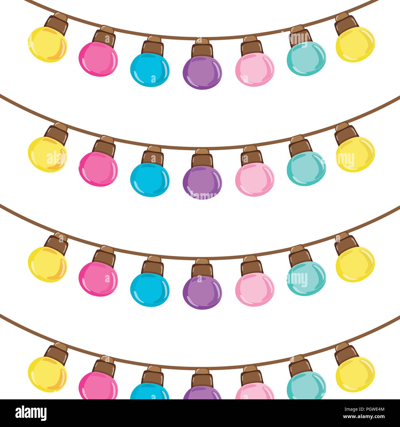 cute bulb hanging decoration background Stock Vector Image & Art - Alamy