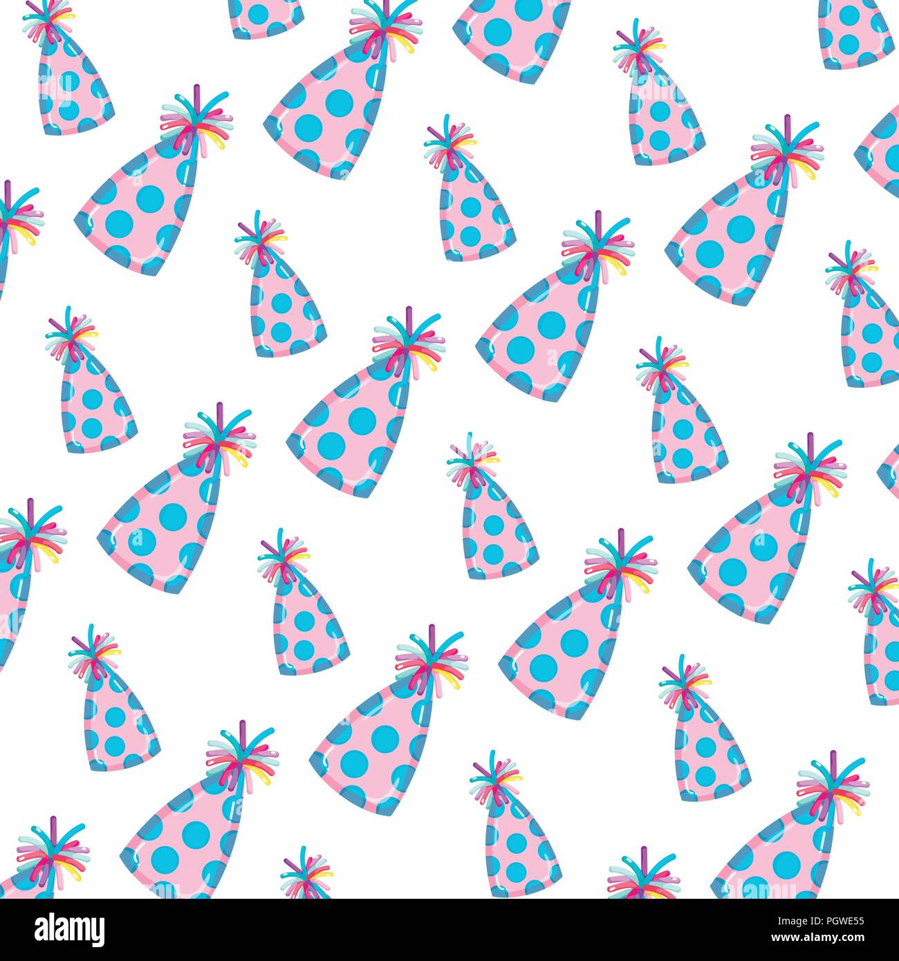 funny party hat with points decoration background Stock Vector Image ...