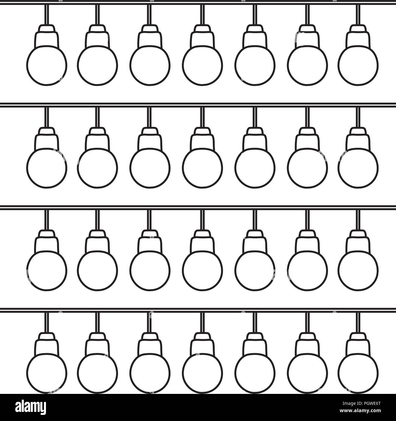 line nice bulbs hangings decoration background Stock Vector Image & Art ...