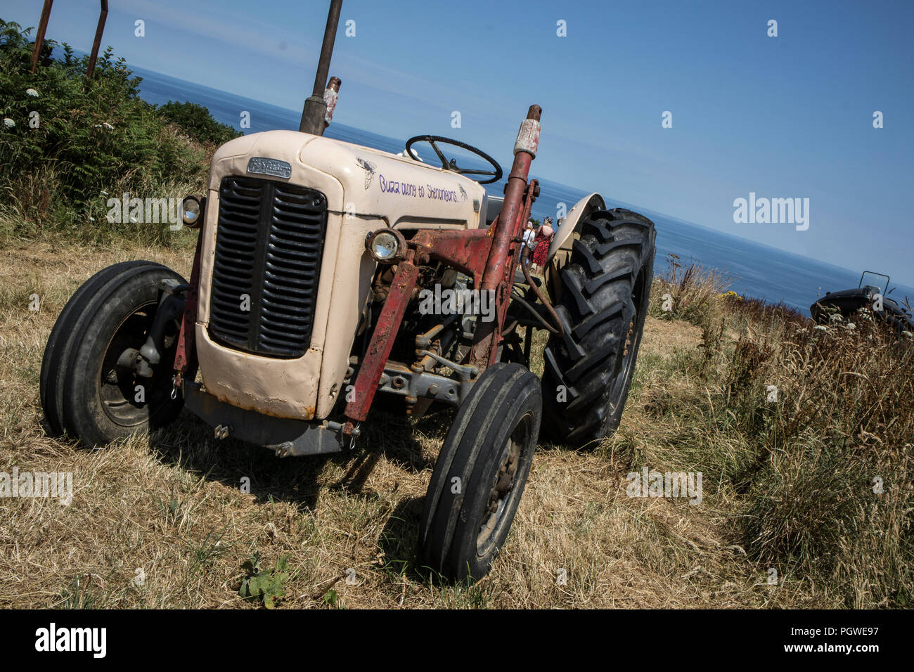 Ancient Ferguson Tractor on Sark Island, near Guernsey, and part of the ...