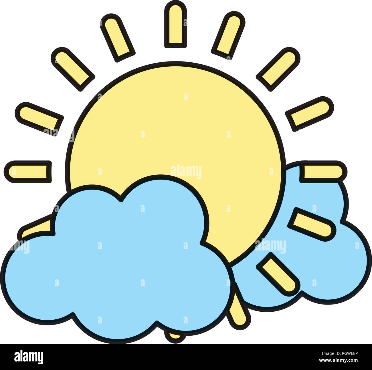 color light sun spring weather with clouds Stock Vector Image & Art - Alamy