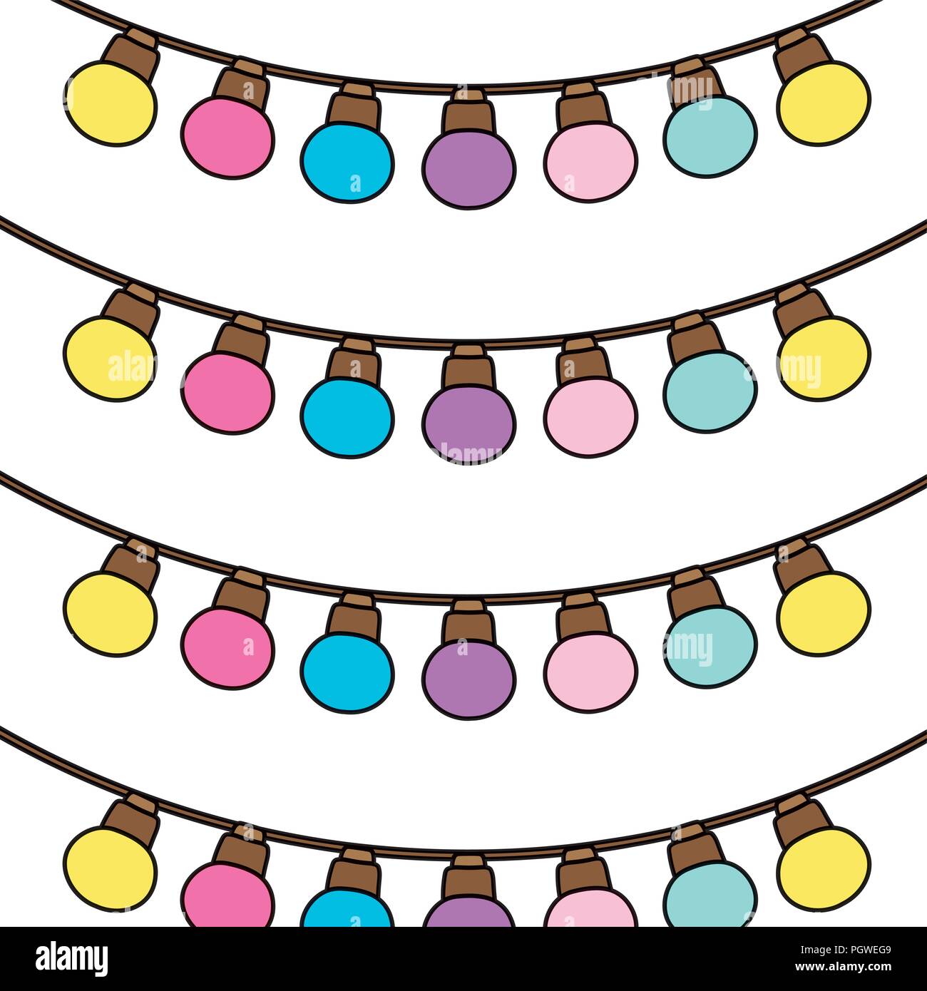 color cute bulb hanging decoration background Stock Vector Image & Art ...