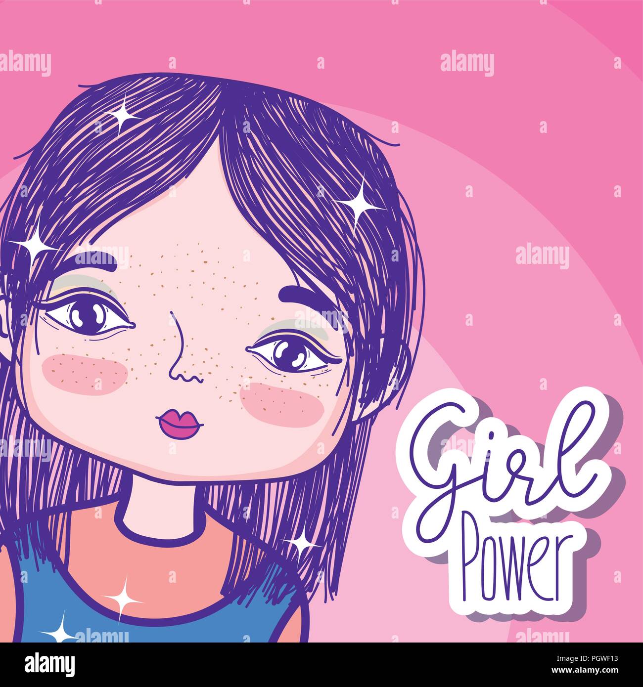 Girl power cartoon Stock Vector Image & Art - Alamy