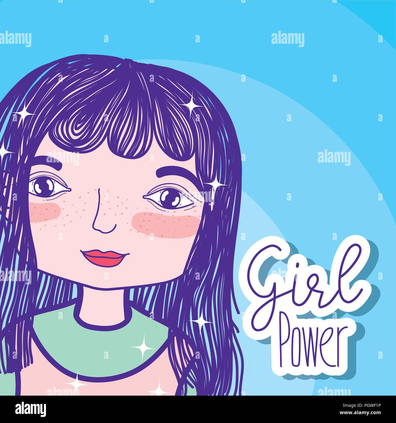 Girl power cartoon Stock Vector Image & Art - Alamy