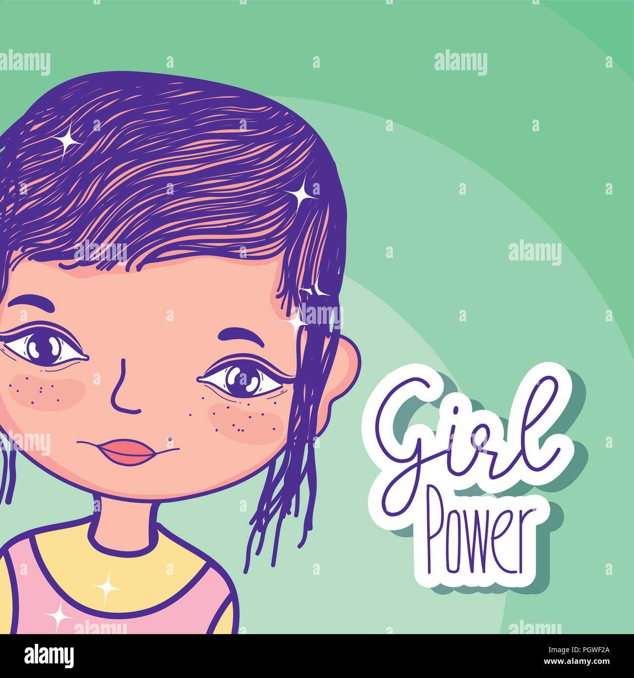 Girl power cartoon Stock Vector Image & Art - Alamy
