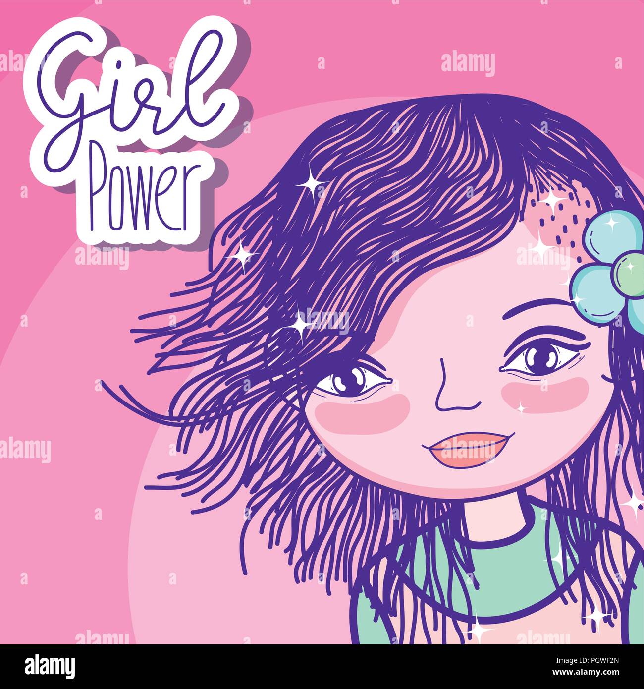 Girl power cartoon Stock Vector Image & Art - Alamy