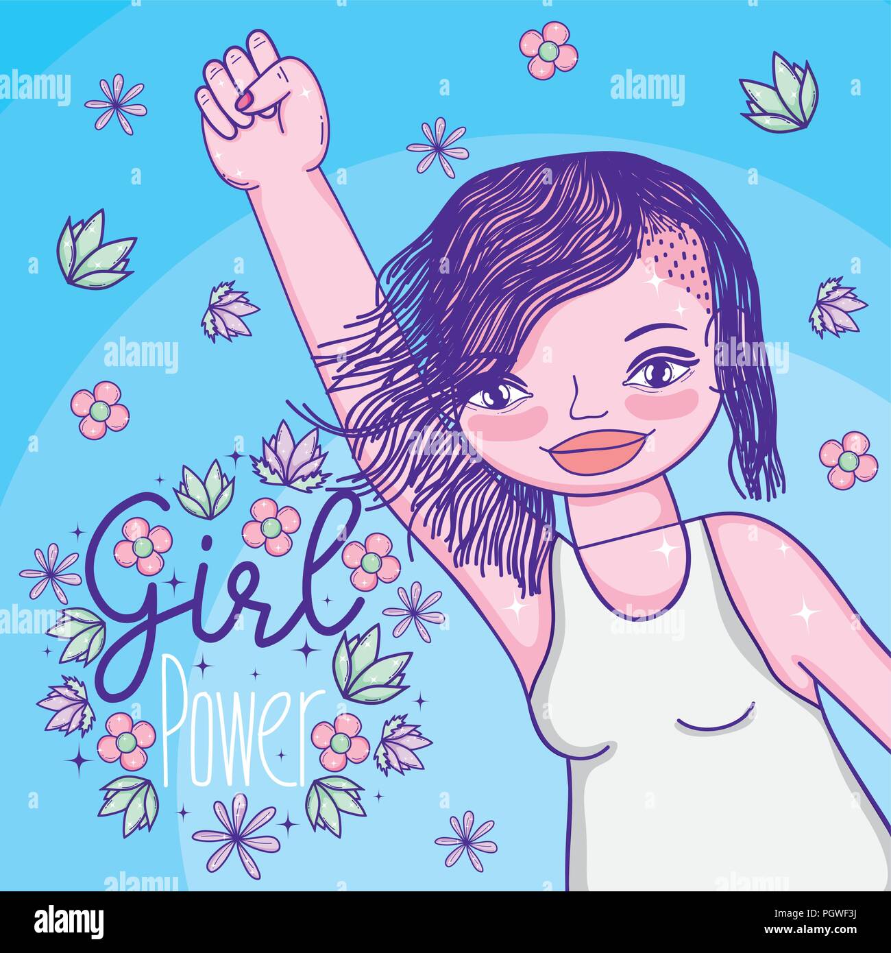 Girl Power Cartoon Stock Vector Image And Art Alamy