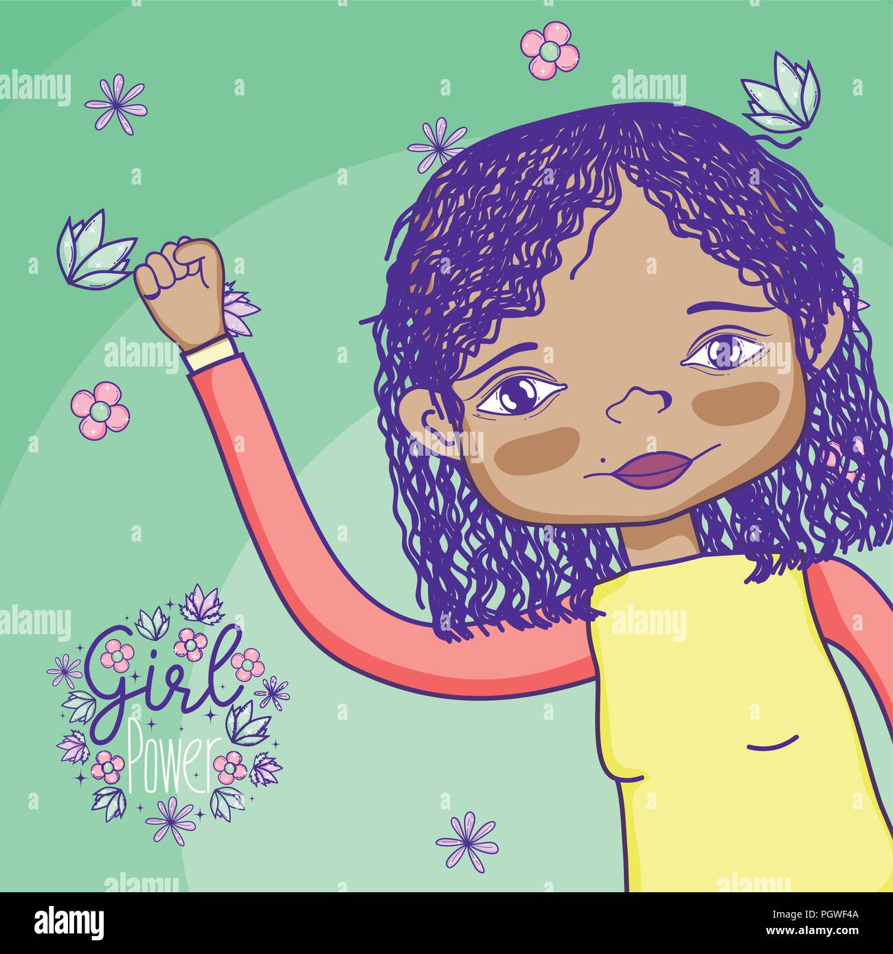 Girl power cartoon Stock Vector Image & Art - Alamy