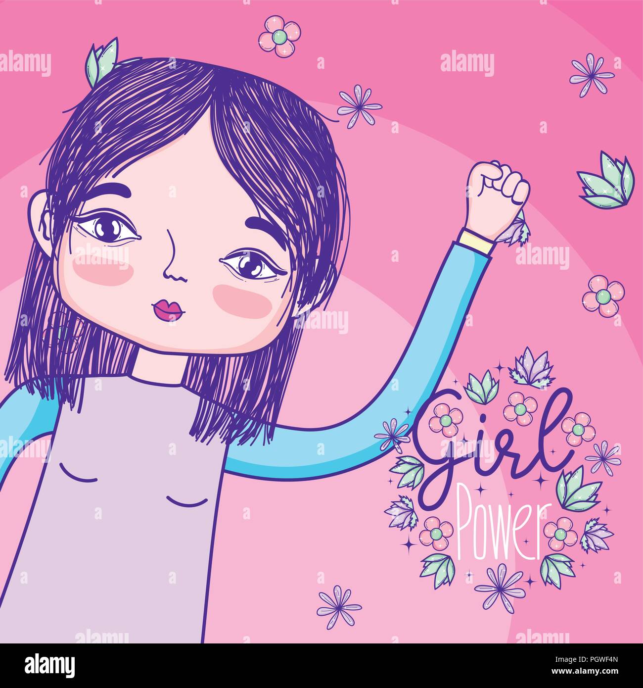 Girl power cartoon Stock Vector Image & Art - Alamy
