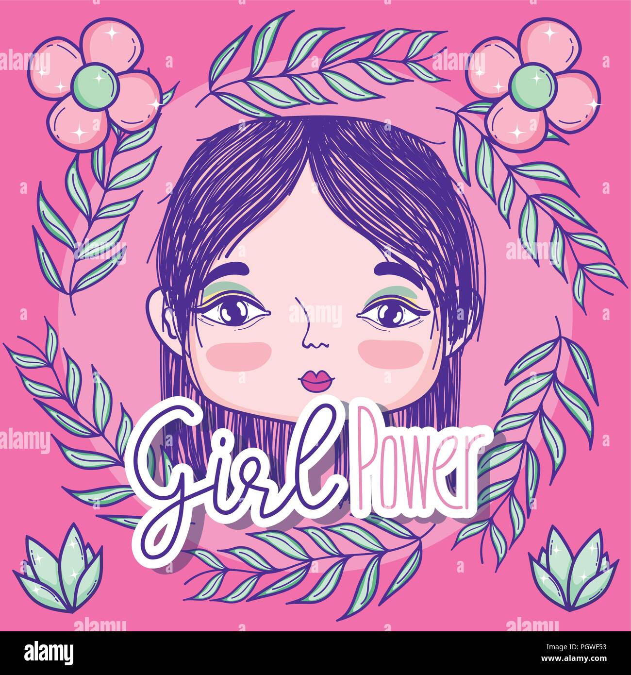 Girl power cartoon Stock Vector Image & Art - Alamy