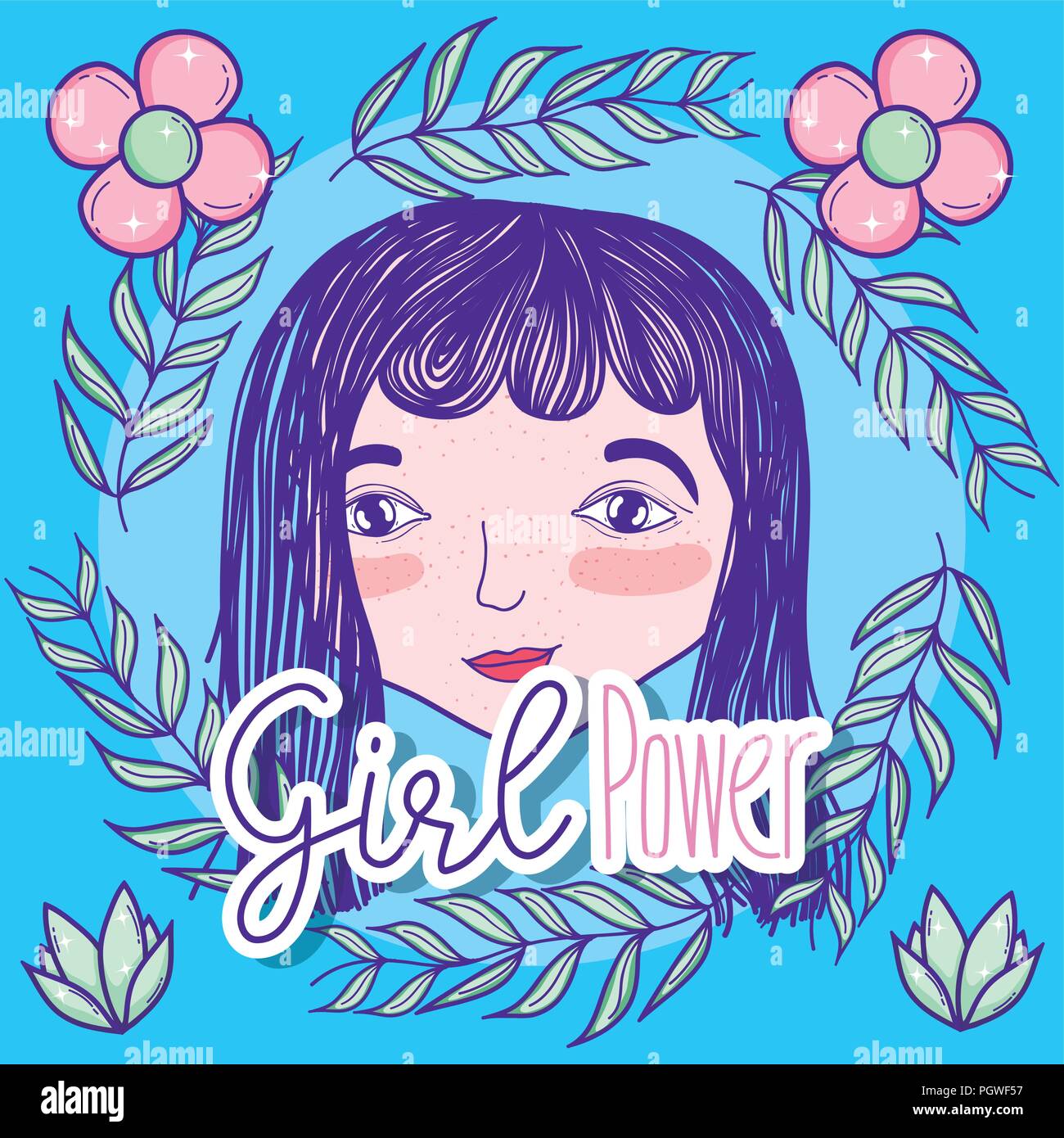 Girl power cartoon Stock Vector Image & Art - Alamy