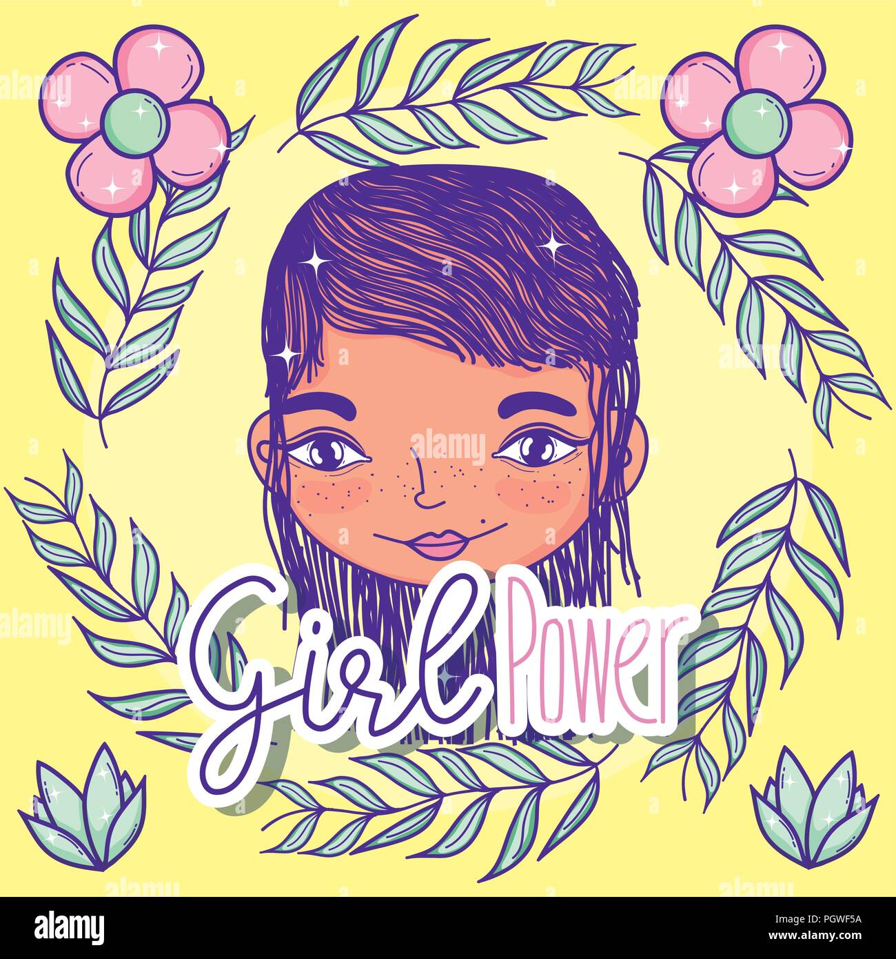 Girl power cartoon Stock Vector Image & Art - Alamy