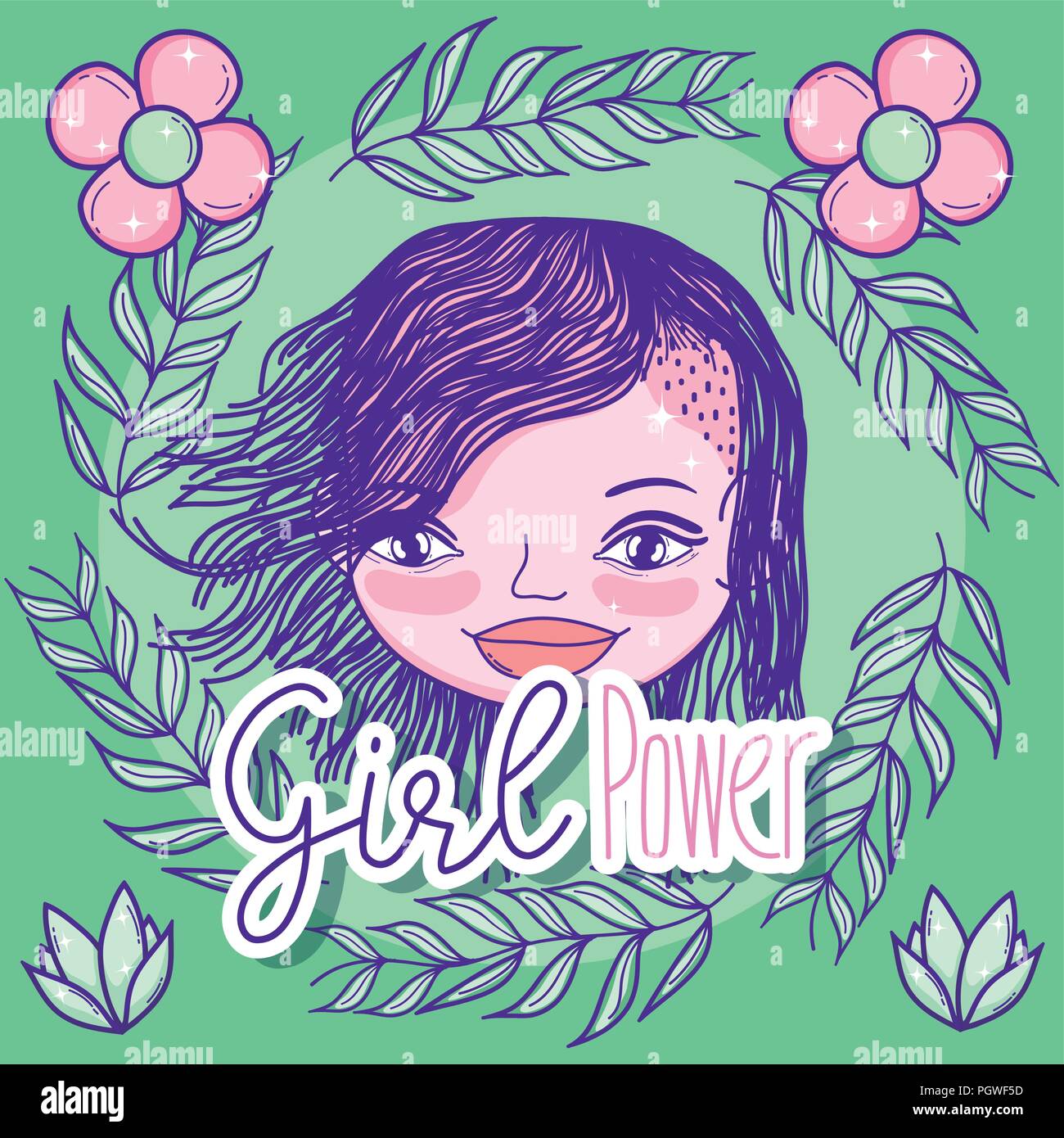 Girl power cartoon Stock Vector Image & Art - Alamy