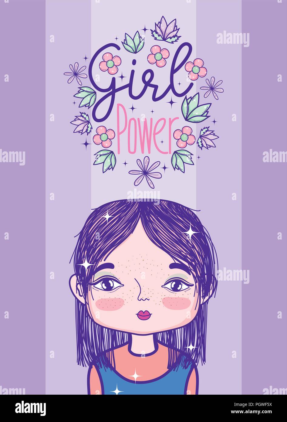 Girl power cartoon Stock Vector Image & Art - Alamy