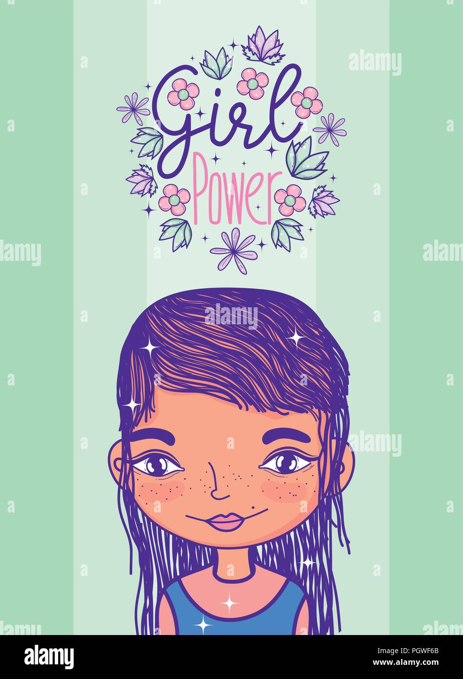 Girl power cartoon Stock Vector Image & Art - Alamy