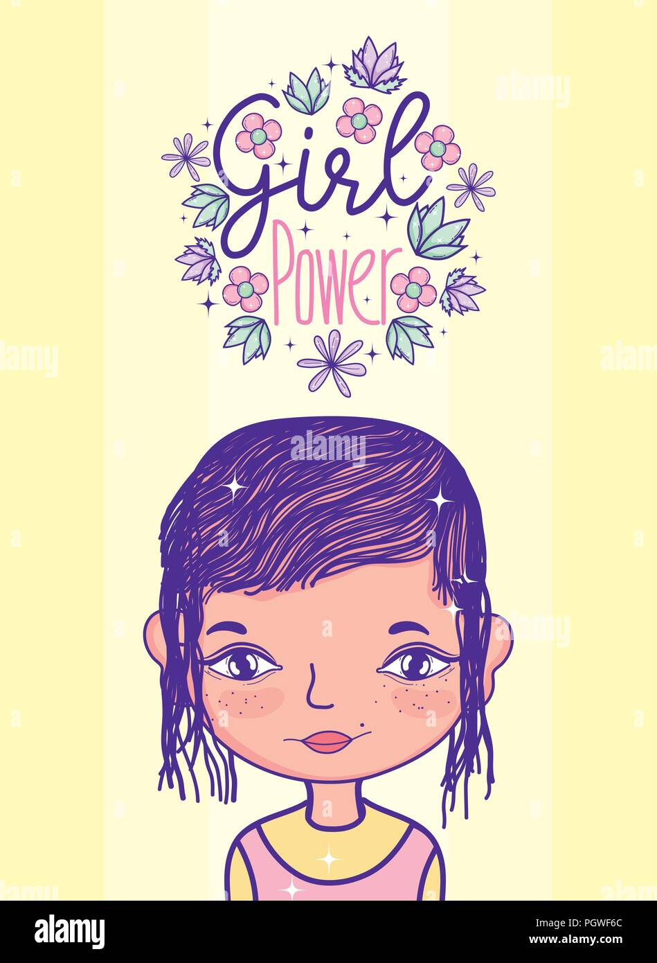 Girl power cartoon Stock Vector Image & Art - Alamy
