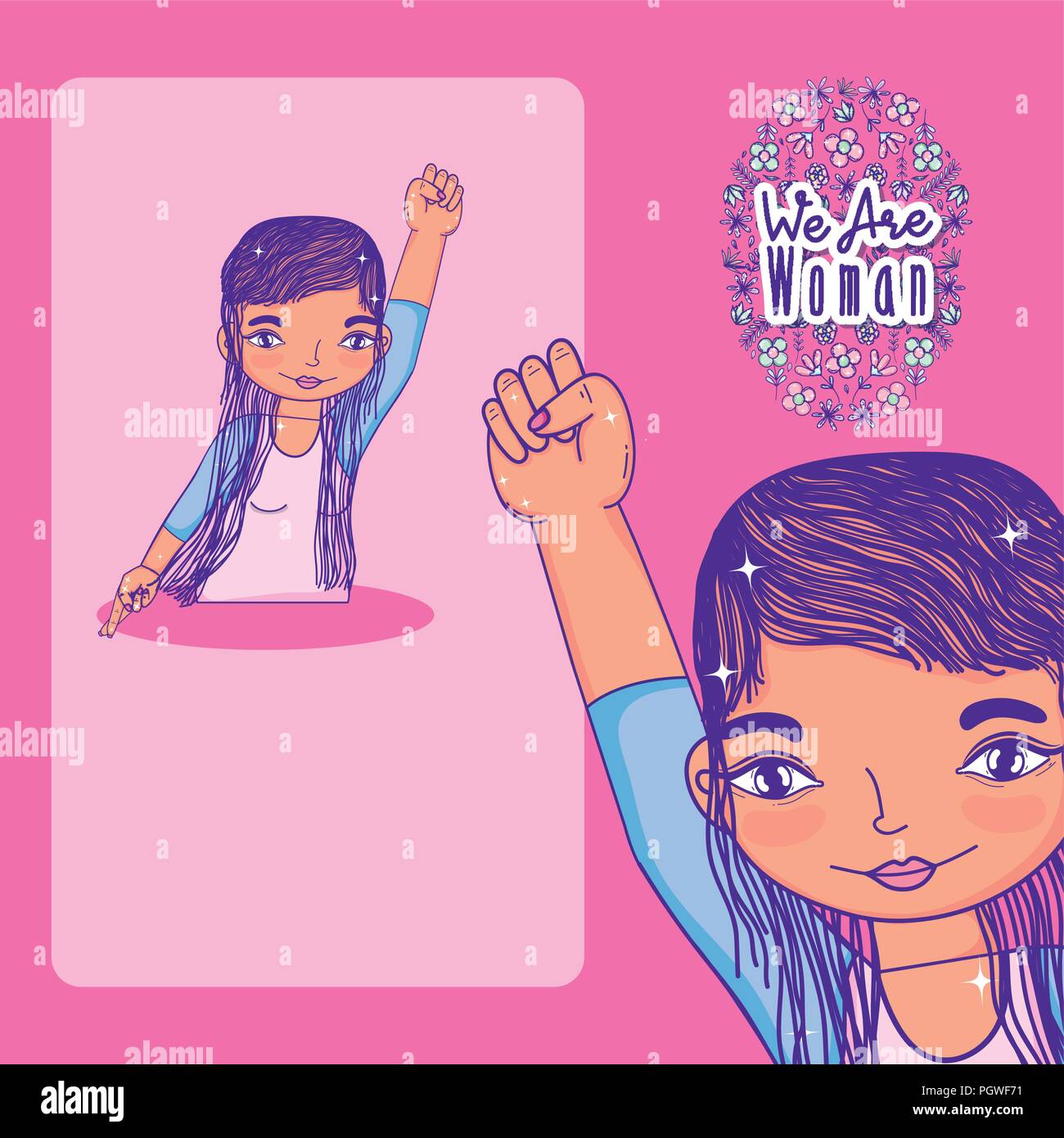 We are women cartoons Stock Vector Image & Art - Alamy