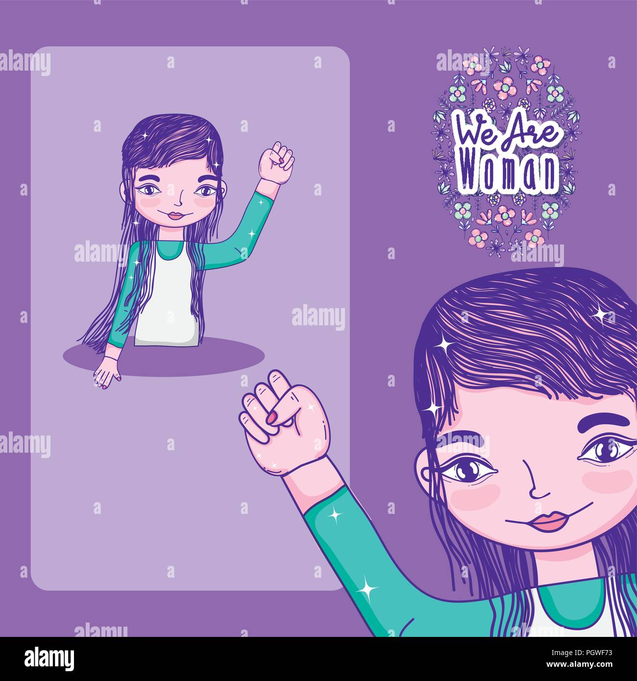 We are women cartoons Stock Vector Image & Art - Alamy