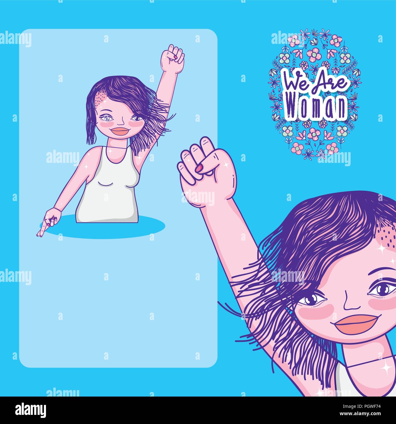 We are women cartoons Stock Vector Image & Art - Alamy